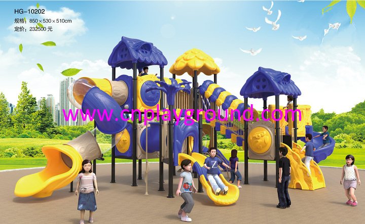 Outdoor Blue Tree House Galvanized Steel Children Playground for Sale ...